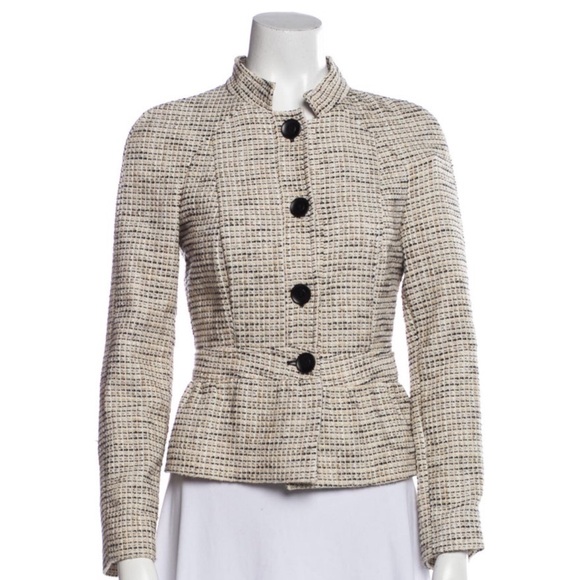 Valentino | Jackets & Coats | Valentino Tweed Pattern Evening Jacket ...
